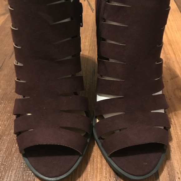 Brash | Shoes | Maroon High Ankle Block Heel | Poshmark